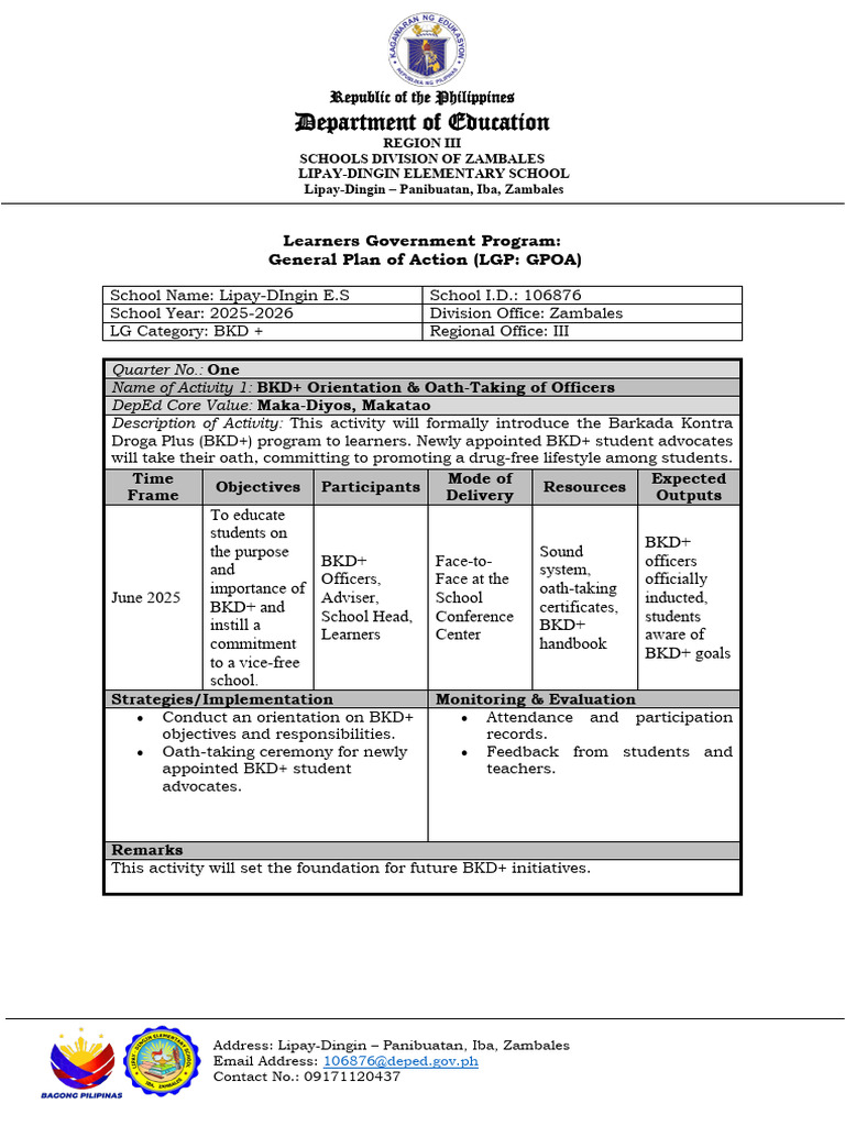 Ldes BKD Gpoa 2025-2026 | PDF | Learning
