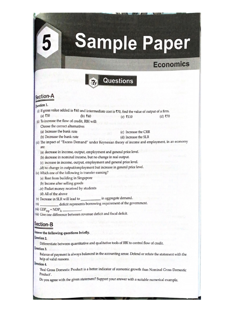 Sample Paper 5 | PDF