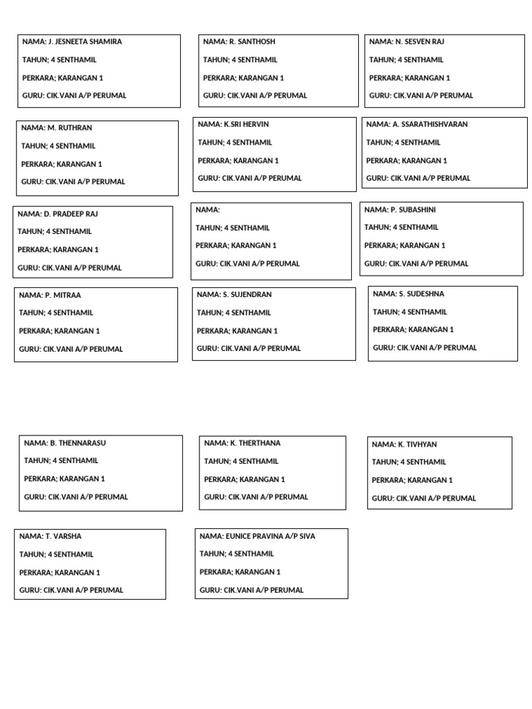 Label BM 3 Senthamil Karangan | PDF