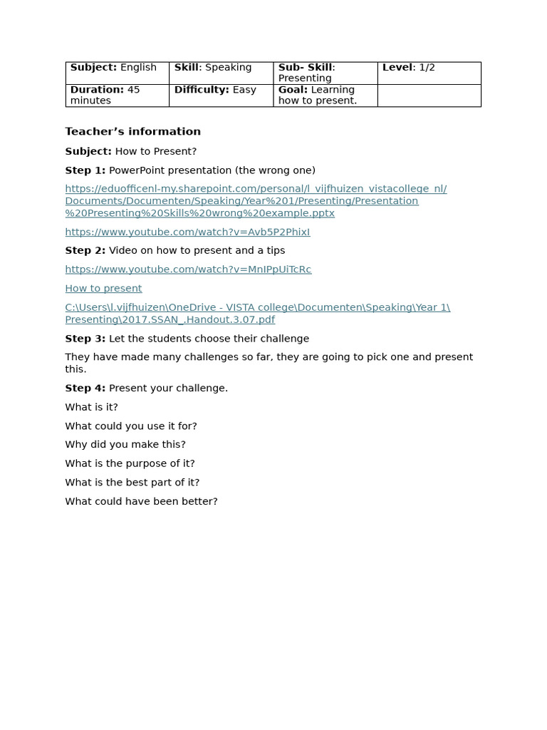 How to Present: A Student Guide | PDF
