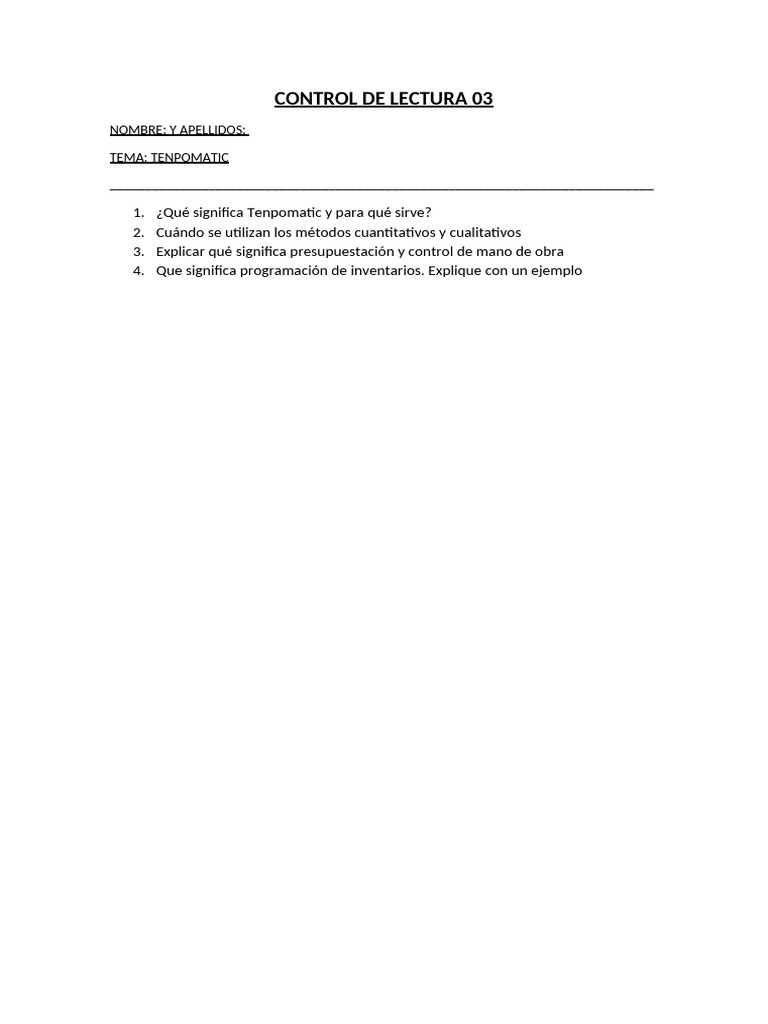 Control de Lectura 03 | PDF
