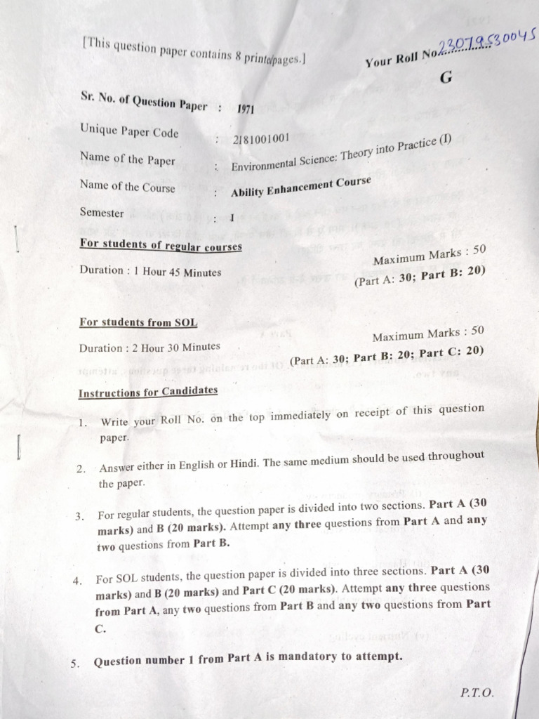 Aec - Evs 1st Sem | PDF