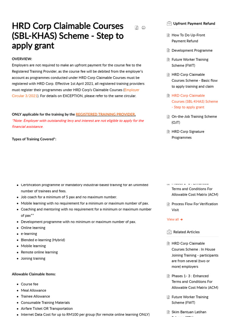 (EMPLOYER) HRD Step To Apply Grant | PDF | Educational Technology