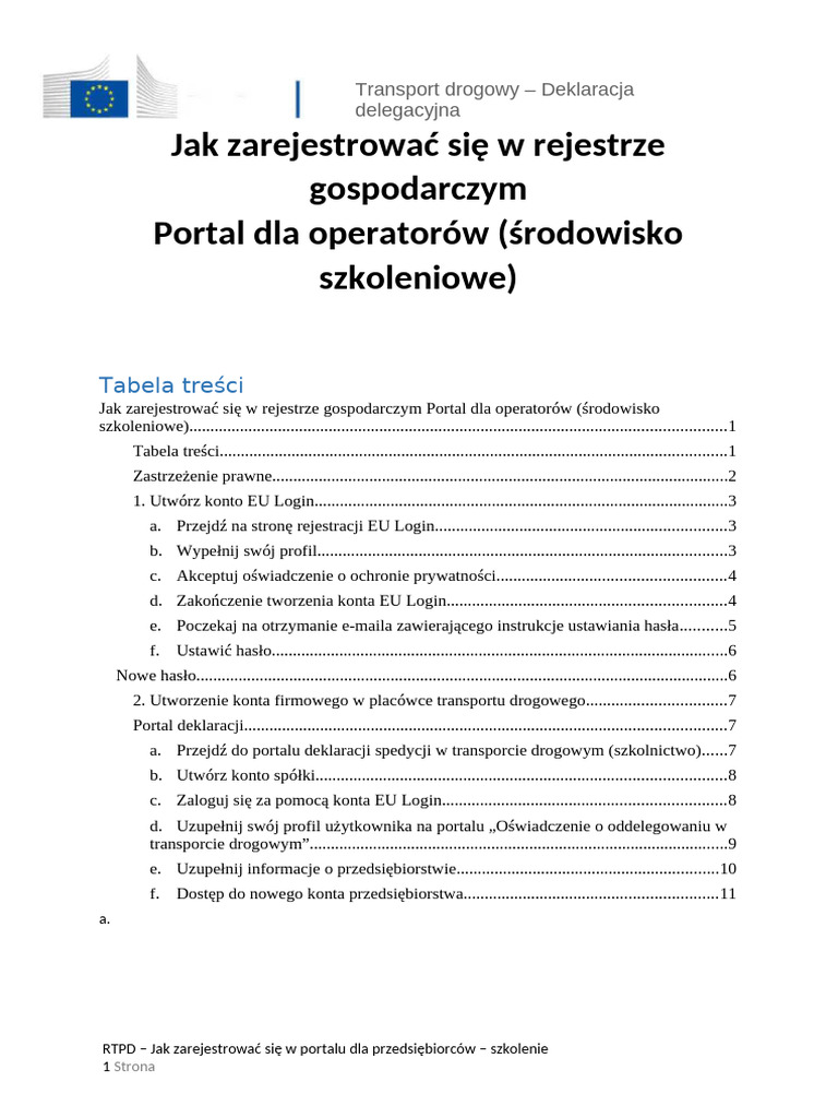 Jak Zarejestrować Się W Rejestrze Gospodarczym Portal Dla Operatorów ...