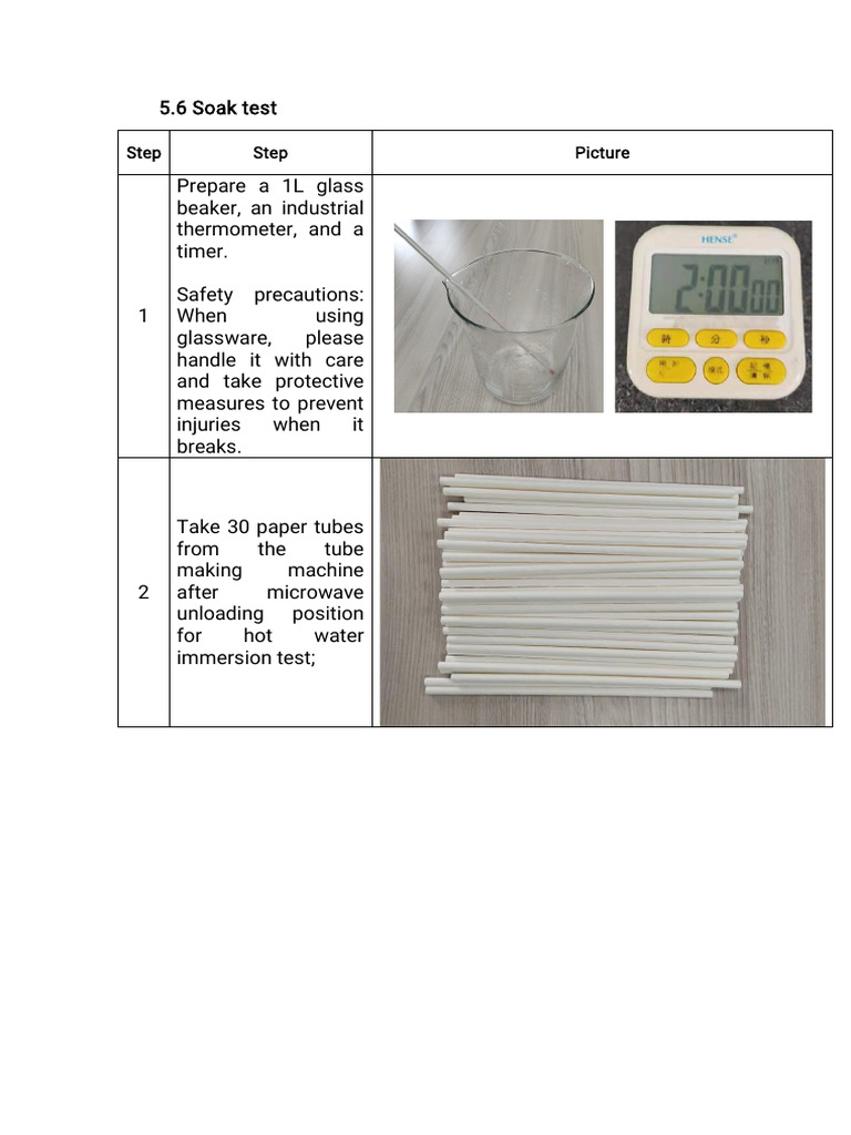 Soak Test Method | PDF