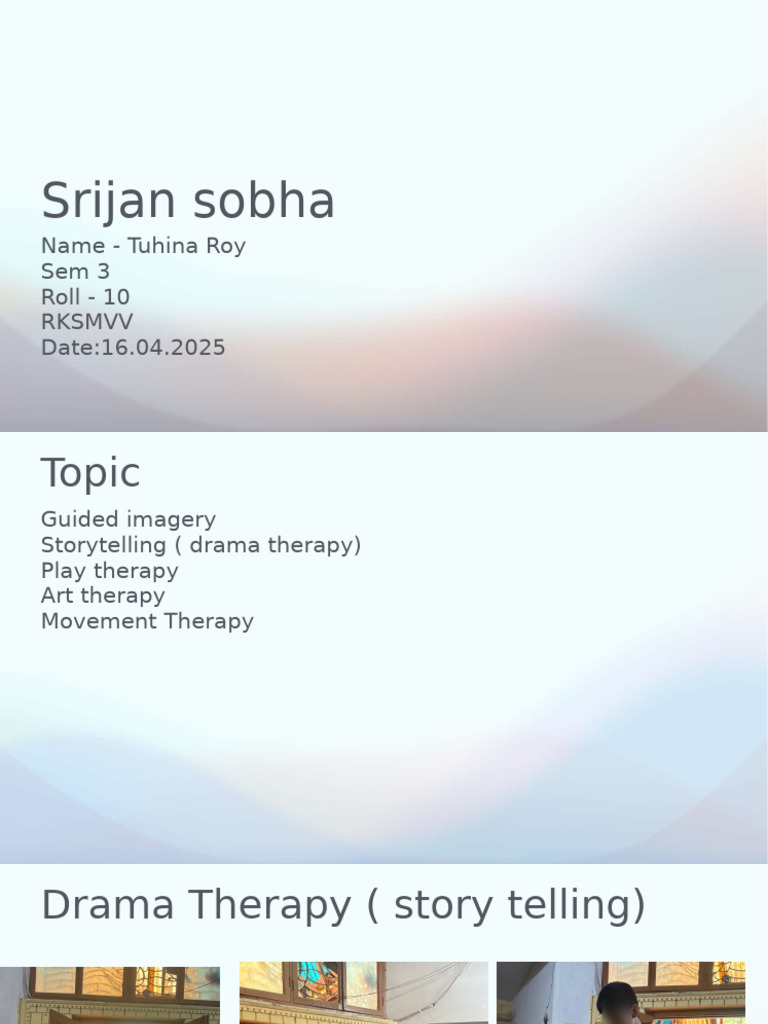 Srijan Sobha: Name - Tuhina Roy Sem 3 Roll - 10 RKSMVV Date:16.04.2025 | PDF