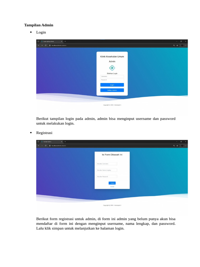Deskripsi Tampilan Web | PDF