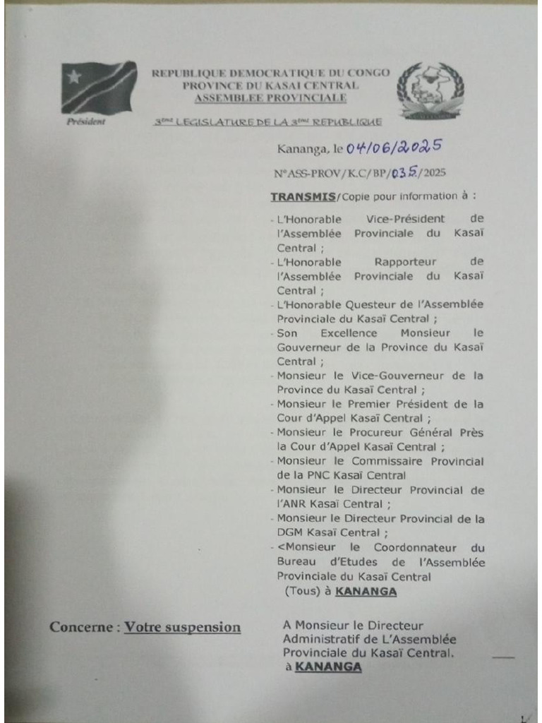 Dir Adm Votre Suspension | PDF