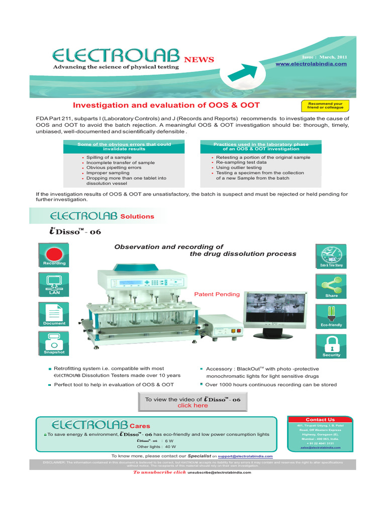 Investigation and Evaluation of OOS & OOT | PDF