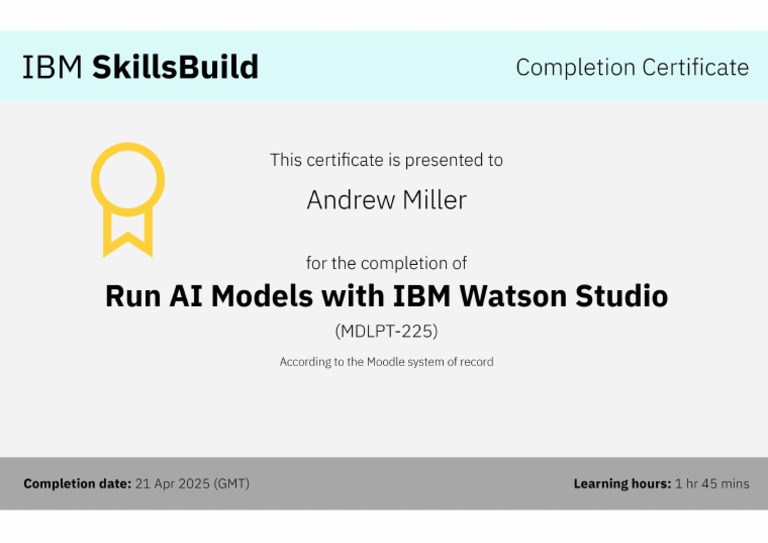 Completion Certificate - SkillsBuild 3 | PDF
