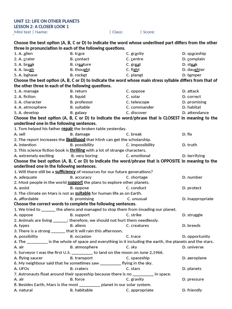 G8 Unit 12 Lesson 2 | PDF