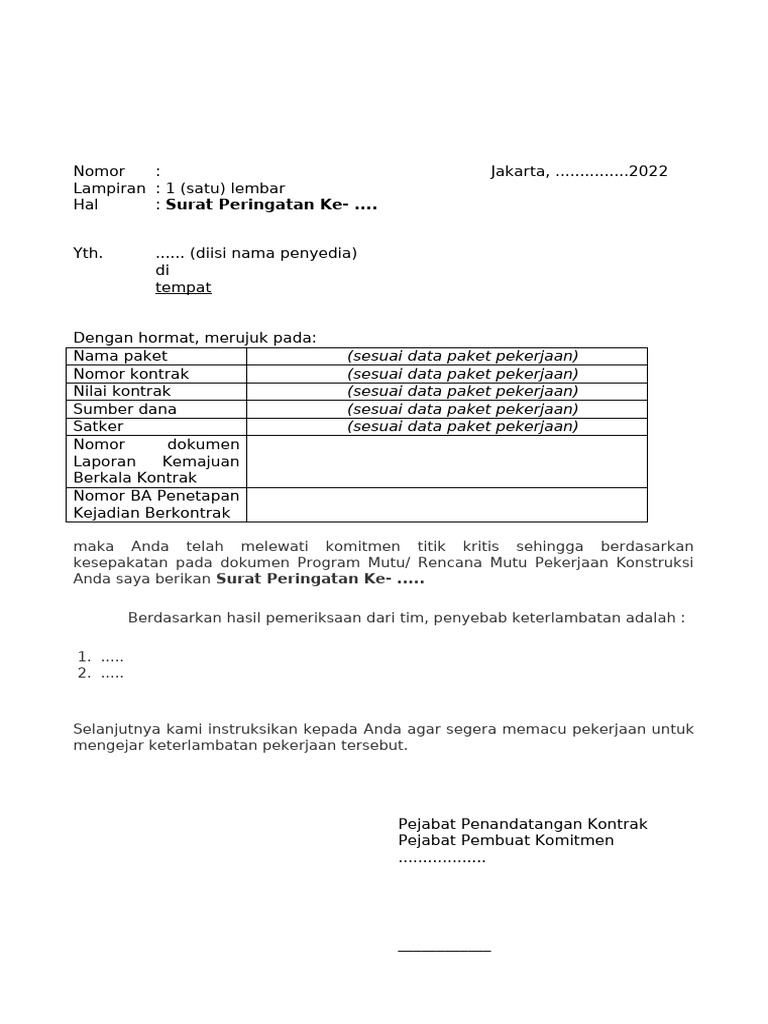 Form 6 Surat Peringatan | PDF