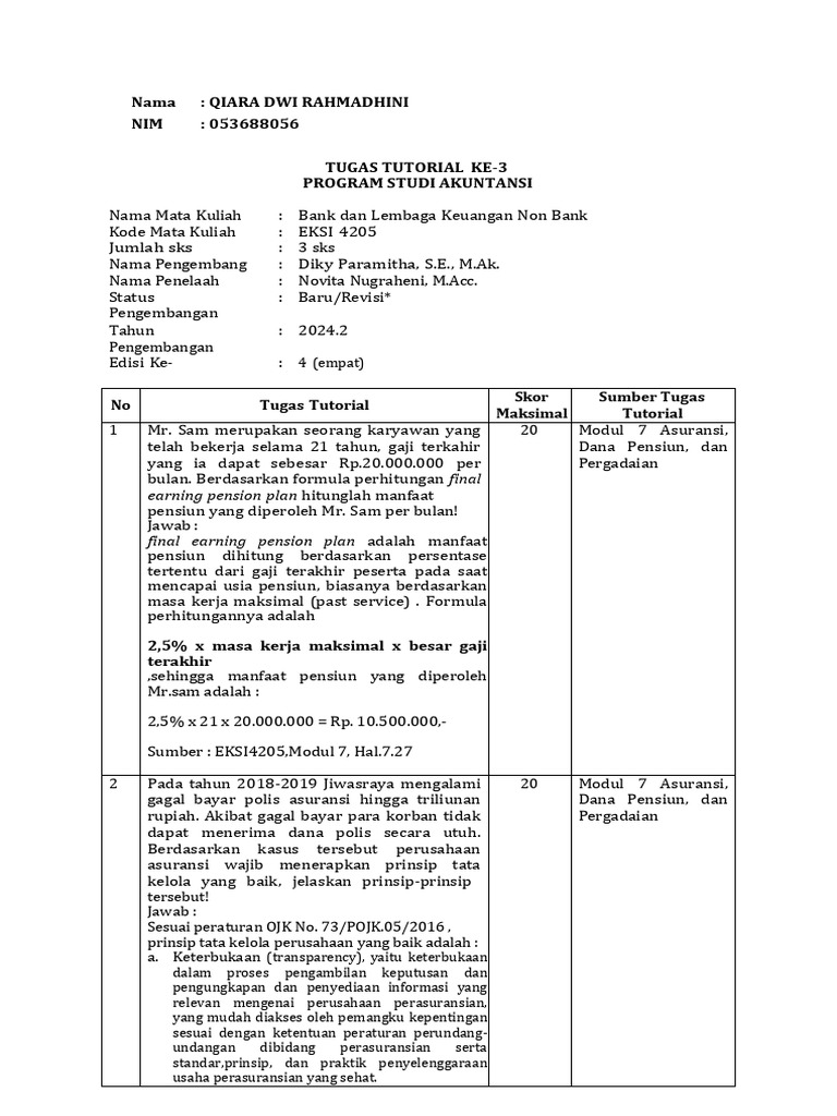 Tugas Tutorial Ke 3 - 2024.2 | PDF