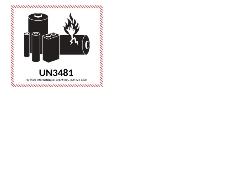 UN3481 Lithium Ion Battery Label | PDF