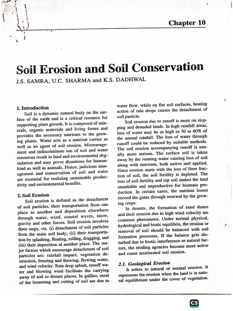Soil Erosion | PDF