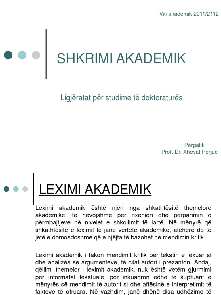 Shkrim Akademik | PDF