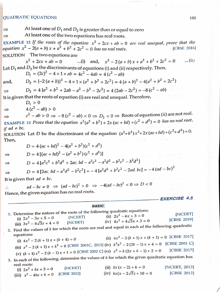 Quadratic Equation | PDF