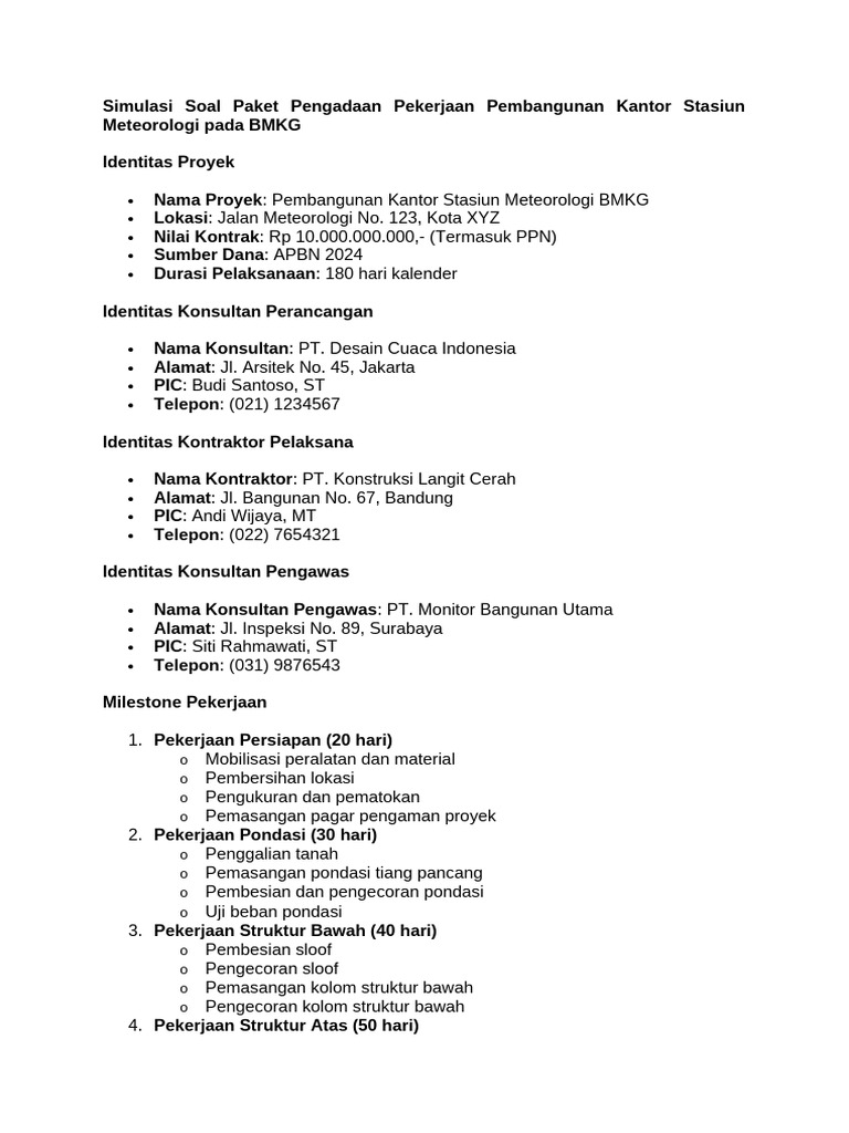 Rencana Mutu Pekerjaan Konstruksi | PDF