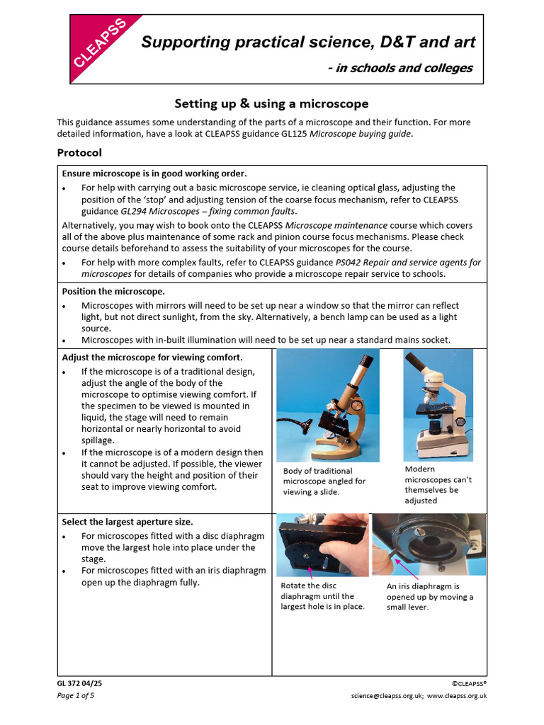 Microscope Setup and Usage Guide | PDF | Microscopy | Equipment