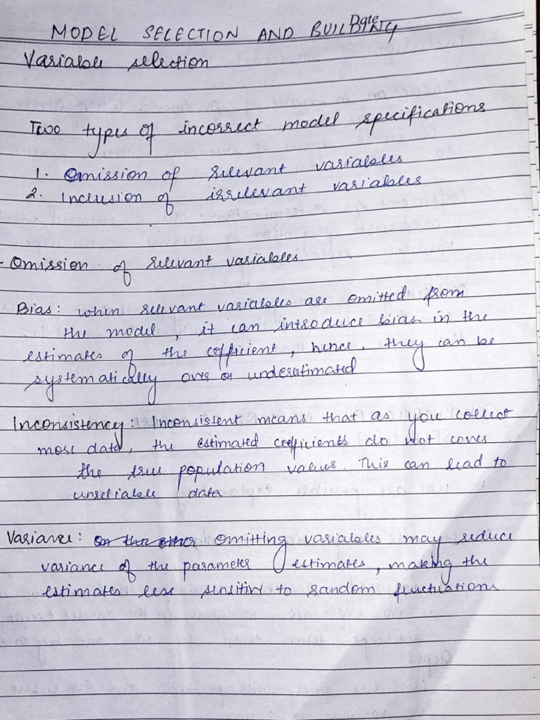 Model Building and Selection Strategy - Logistic Regression - Poisson ...