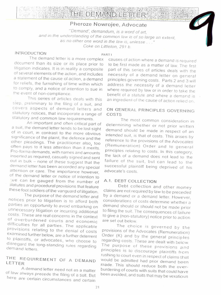 The Demand Letter | PDF
