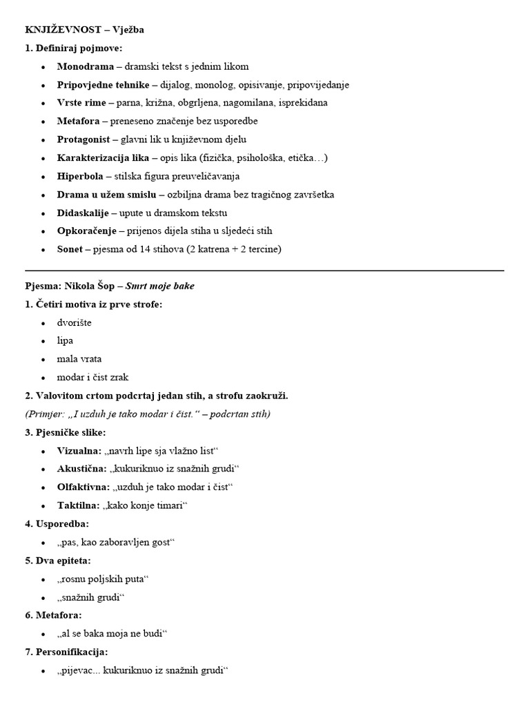 Razred 3. Sat ListićRJEŠENJA | PDF