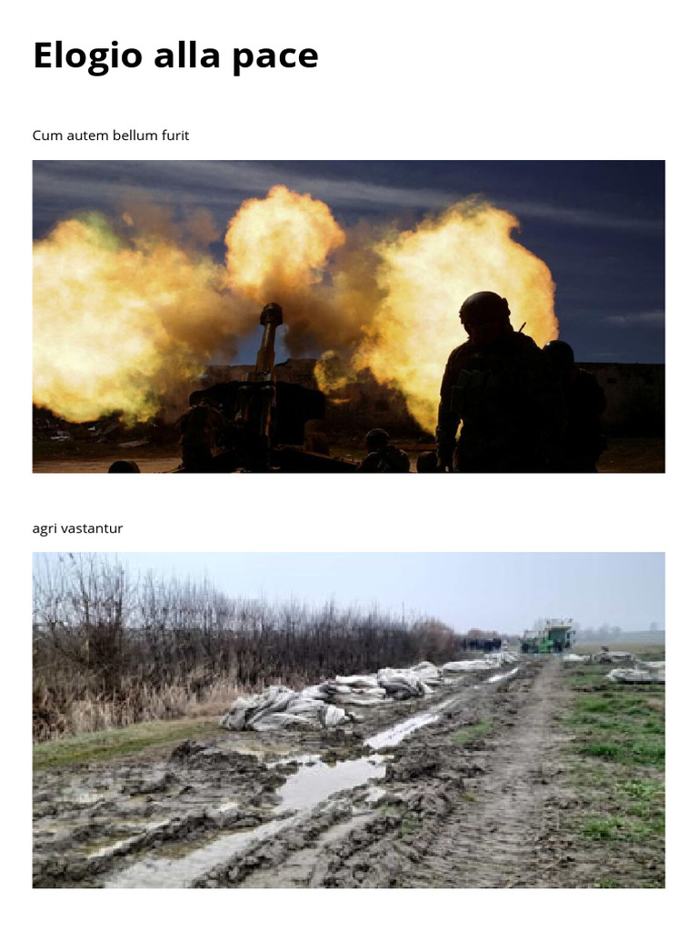 Elogio Alla Pace PDF | PDF