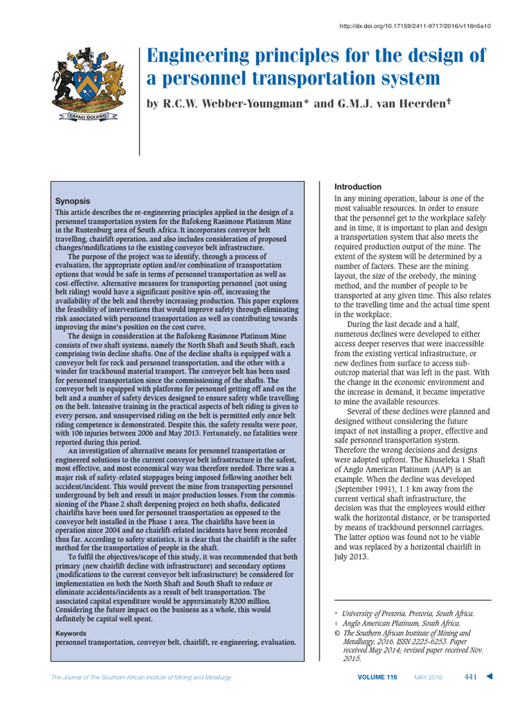 Engineering Principles For The Design of A Personn | PDF | Mining ...