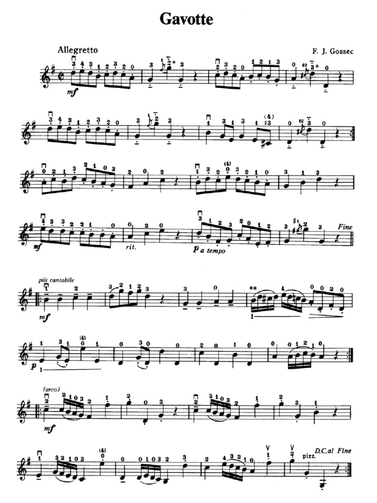 Gavotte Suzuki 1 | PDF