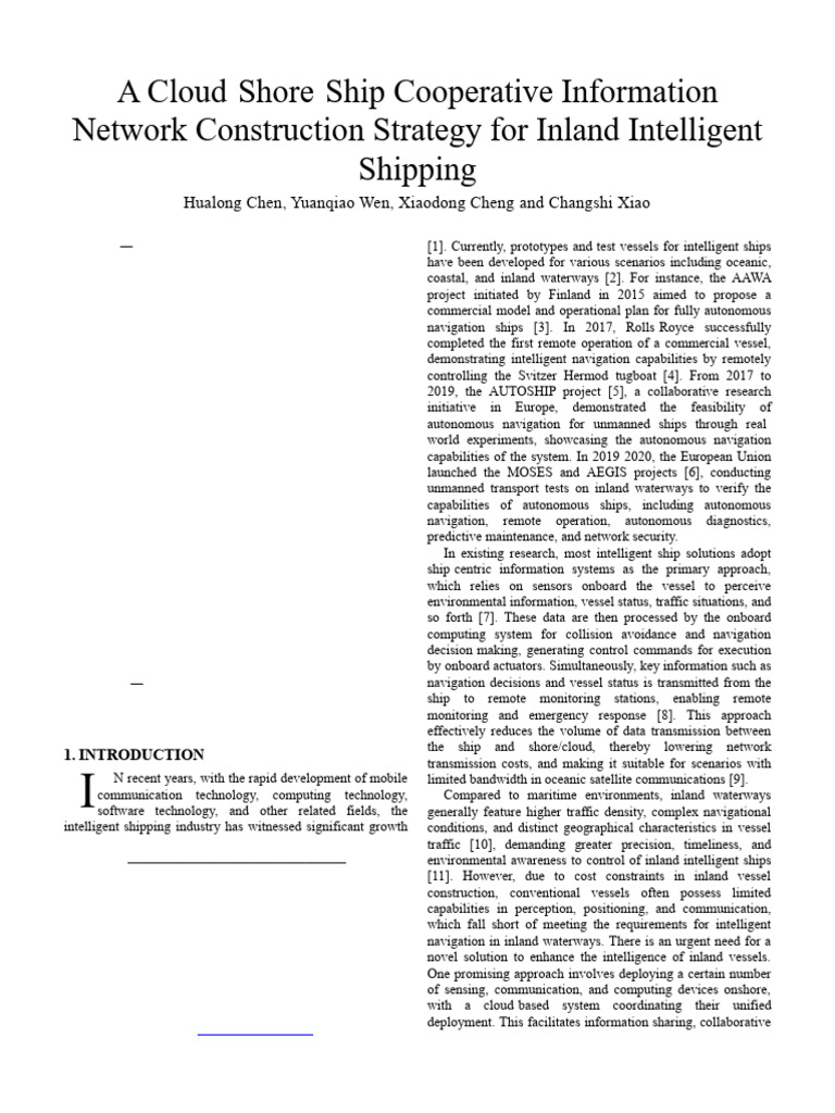 A Cloud-Shore-Ship Cooperative Information Network Construction ...