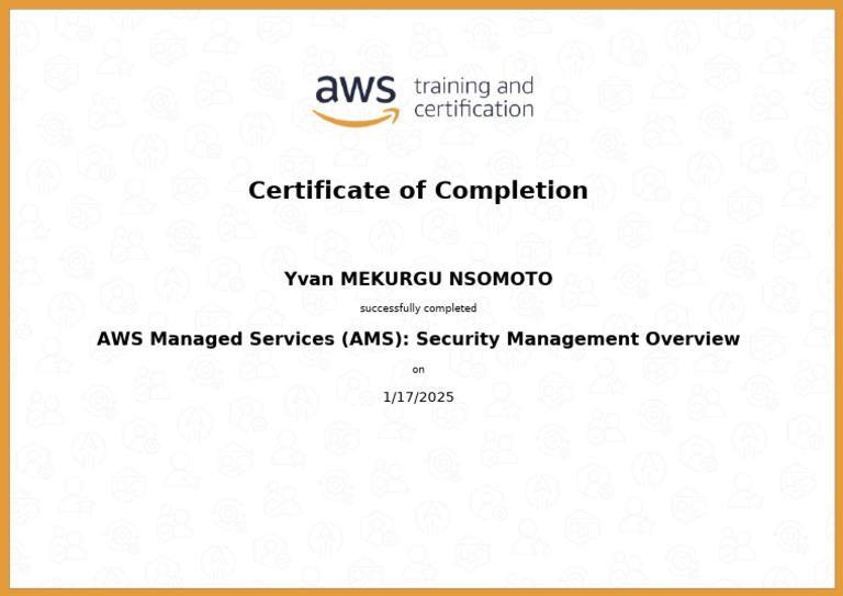 363 3 6452836 1737151231 AWS Course Completion Certificate | PDF