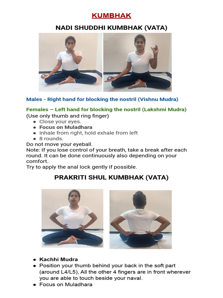 Pranayama Techniques for Vata Balance | PDF | Breathing
