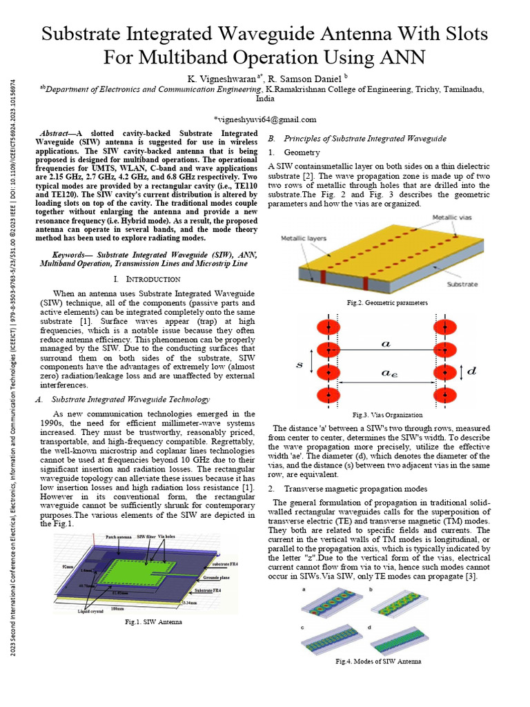 Substrate Integrated Waveguide Antenna With Slots For Multiband ...