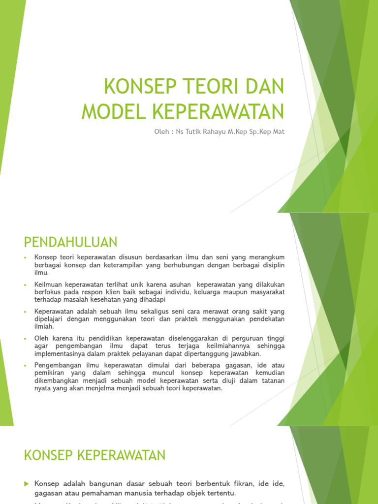 Konsep Teori Dan Model Keperawatan RPL 2025 | PDF