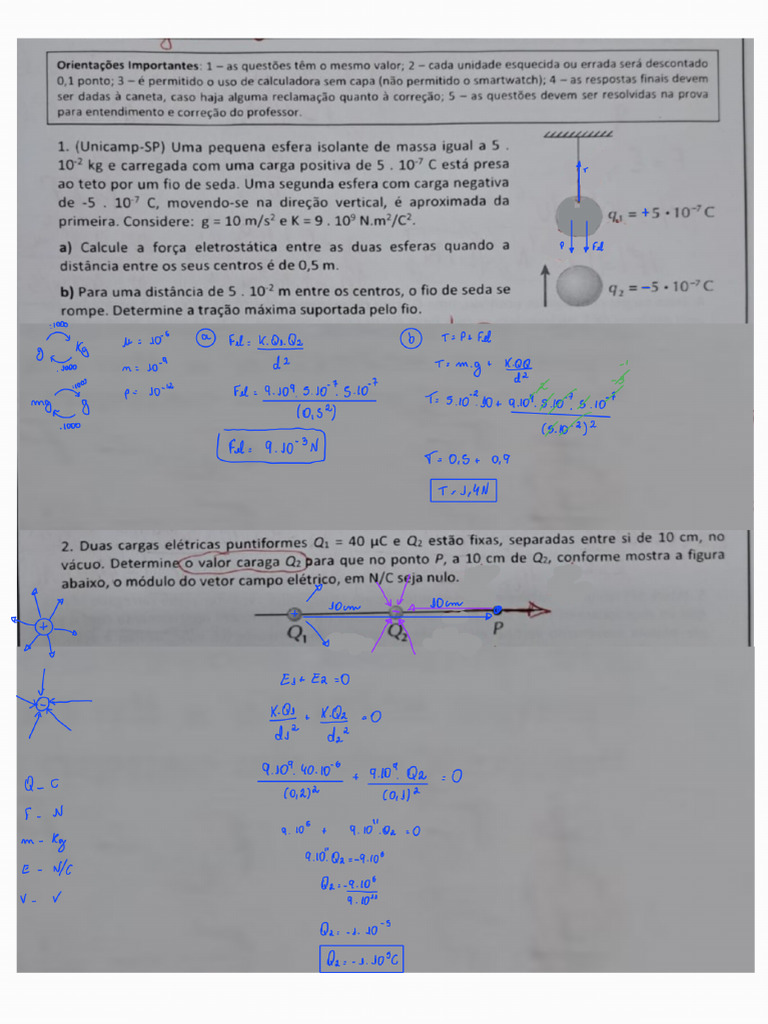 Prova Isaac - Eletrostática - 250602 - 185409 | PDF