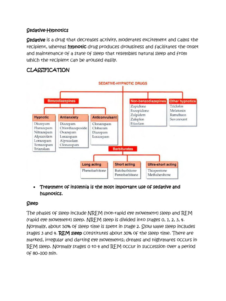 Sedative and Hypnotics | PDF | Benzodiazepine | Drugs Acting On The Nervous System