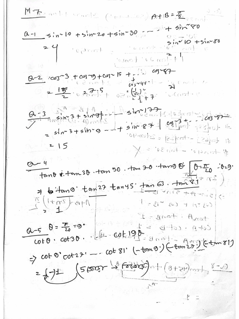 Trigonometry Notes | PDF