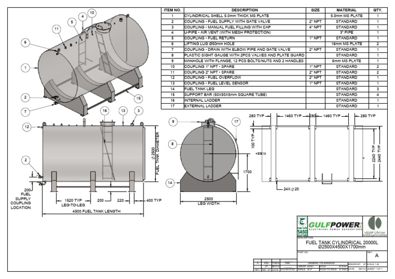 20000l Cylindrical Fuel Tank Specs Pdf Pipe Fluid Conveyance Valve
