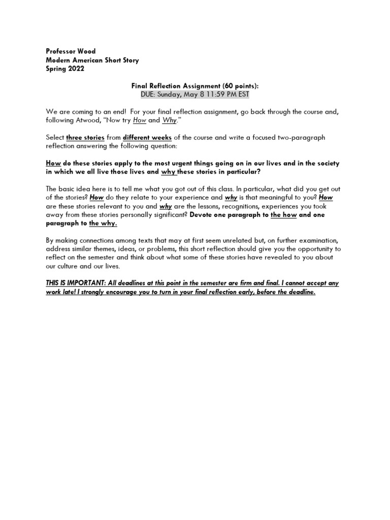 MASS Final Reflection Essay | PDF