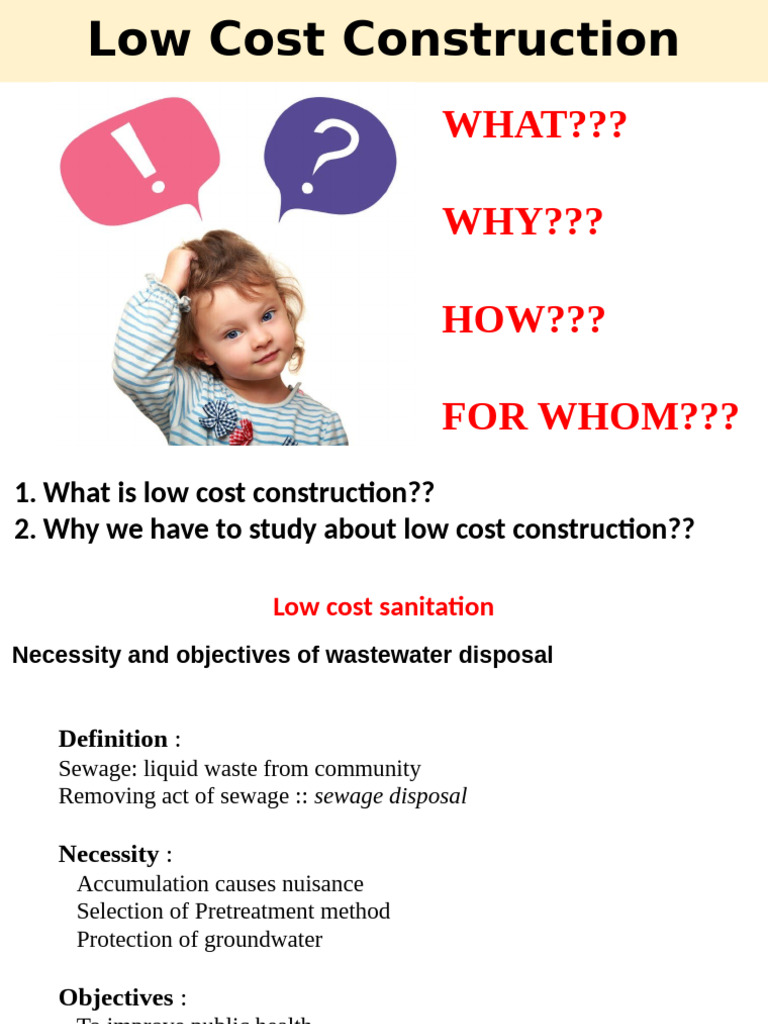 Low Cost Constructions Unit 4 | PDF
