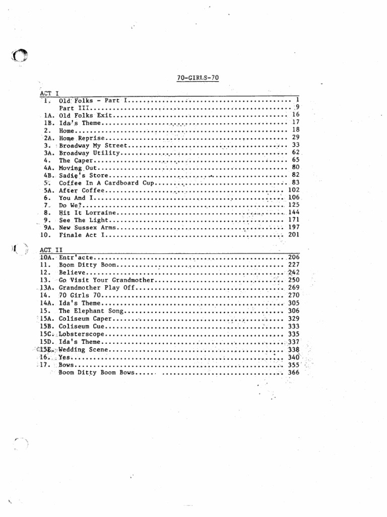 70 Girls 70 | PDF