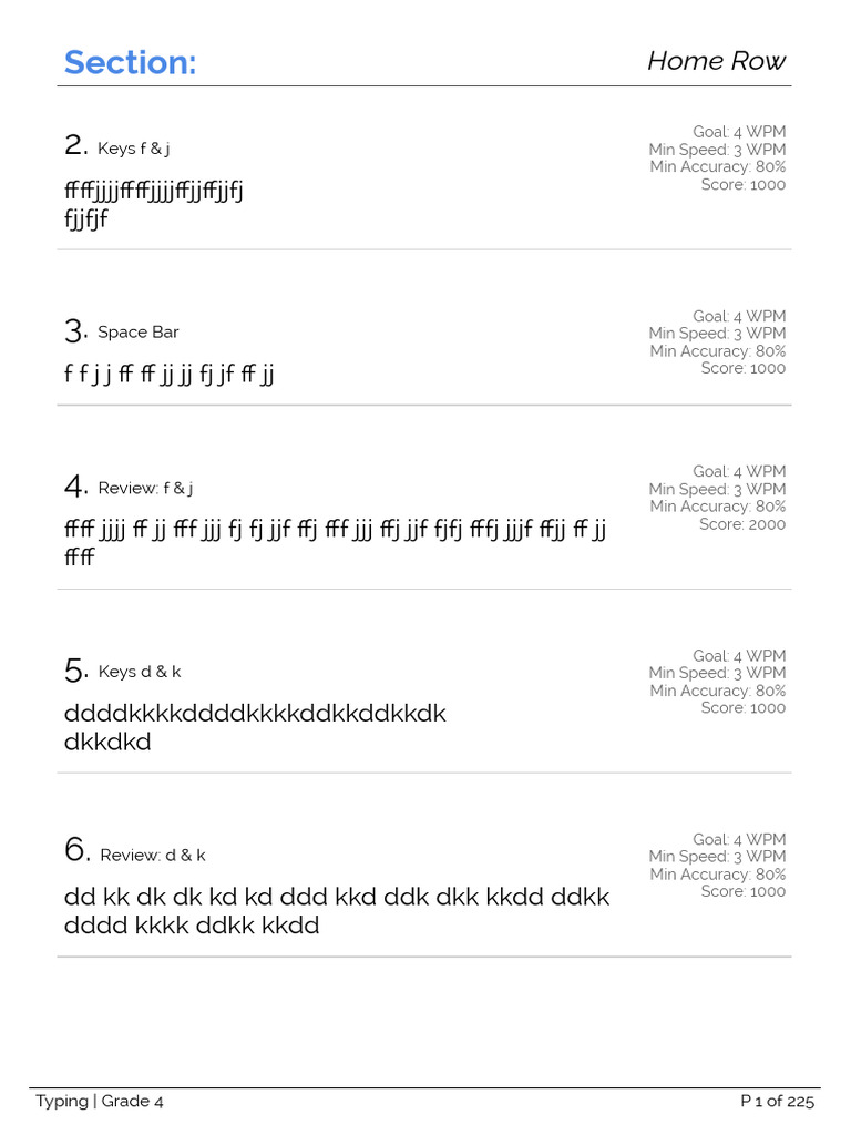 Typing - Grade 4 | PDF | Verb | Clause