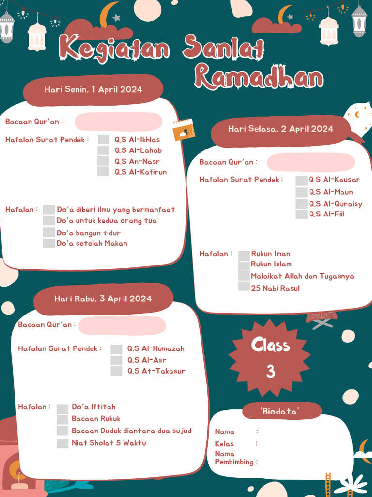 Kegiatan Sanlat Kls 3 | PDF