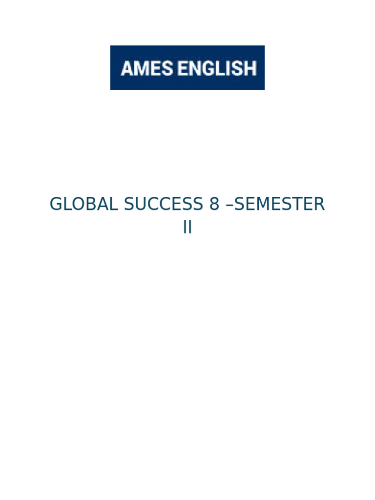 Global Success 8 | PDF