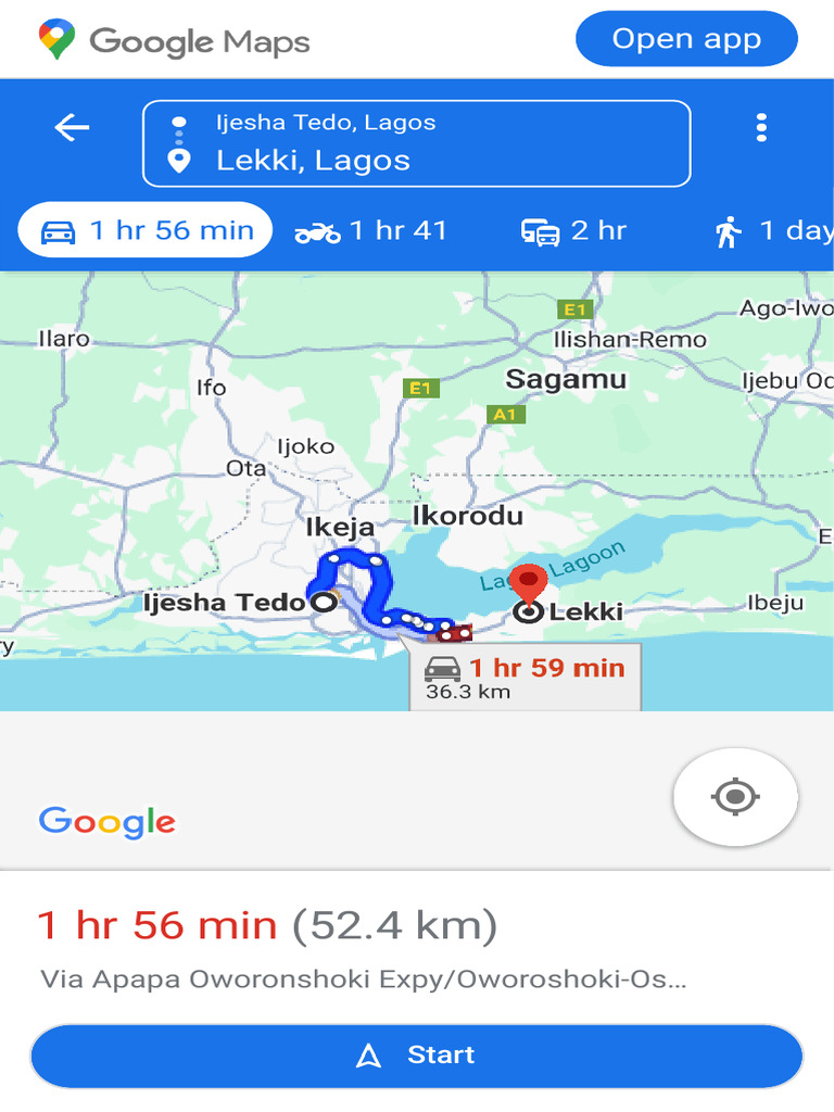 Get Directions - Surulere To Lekki, Lagos - Google Maps | PDF