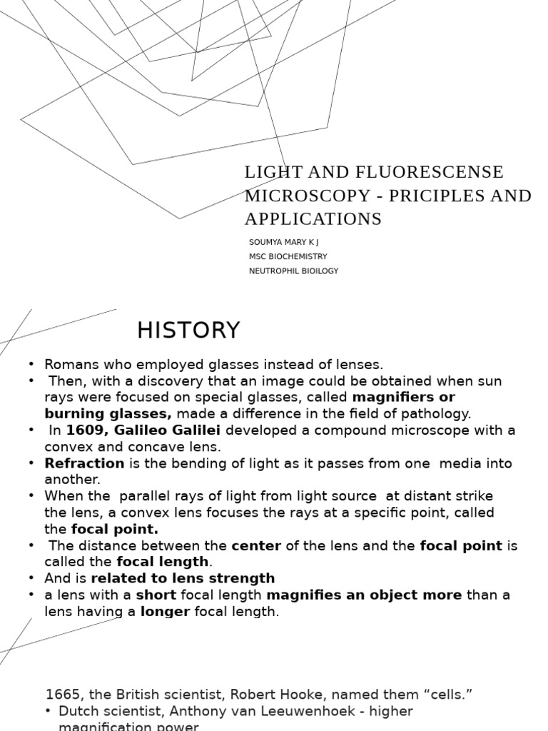 Light and Fluorescense Microscopy - Priciples and Applications | PDF | Microscopy | Angular ...