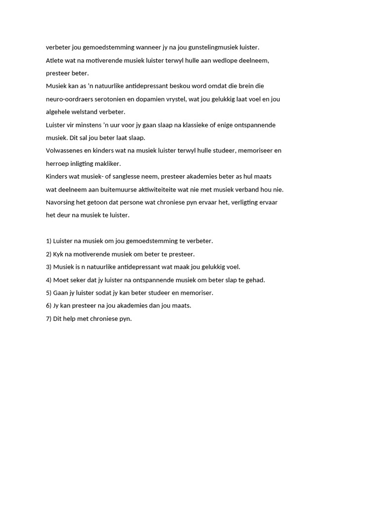 Afrikaans Summary | PDF