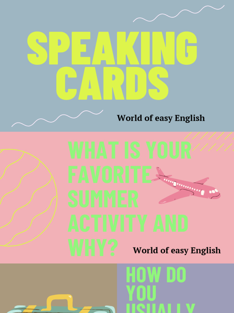 Travelling Speaking Cards | PDF