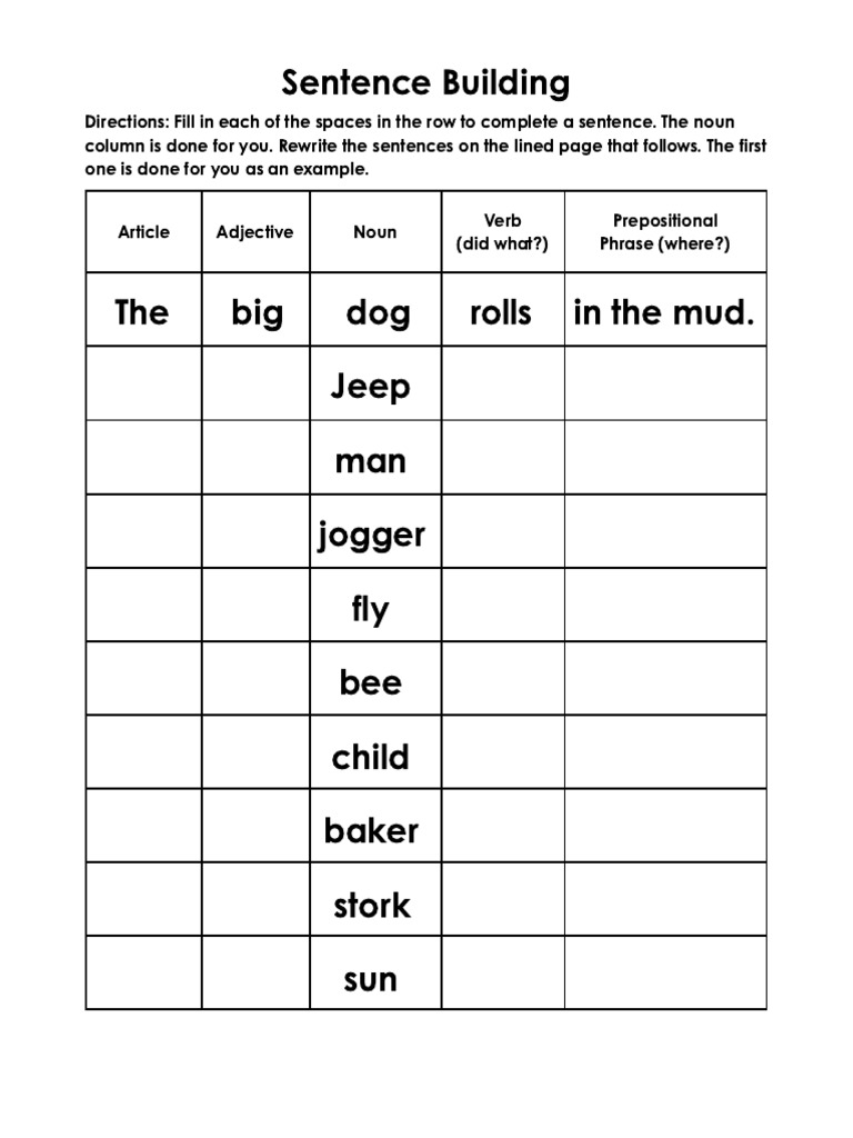 Expanding Sentences | PDF