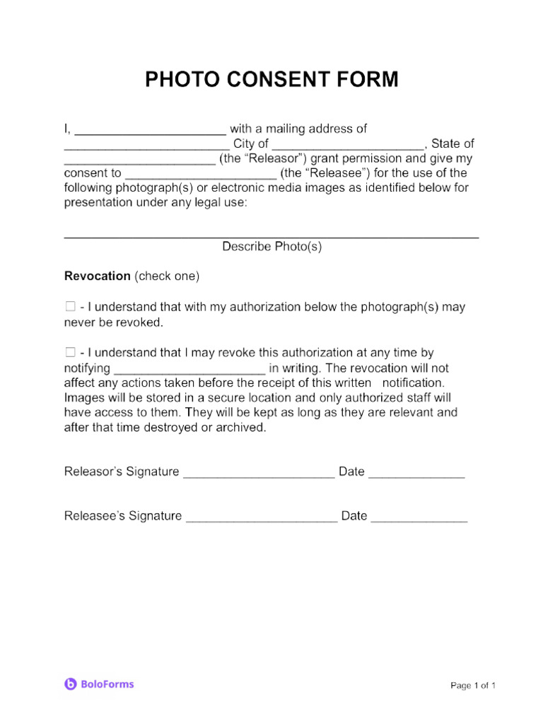 Photo Consent Form | PDF